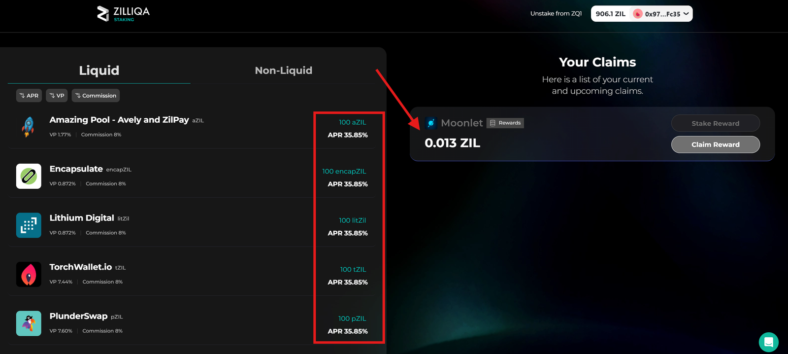 How to stake on Zilliqa EVM