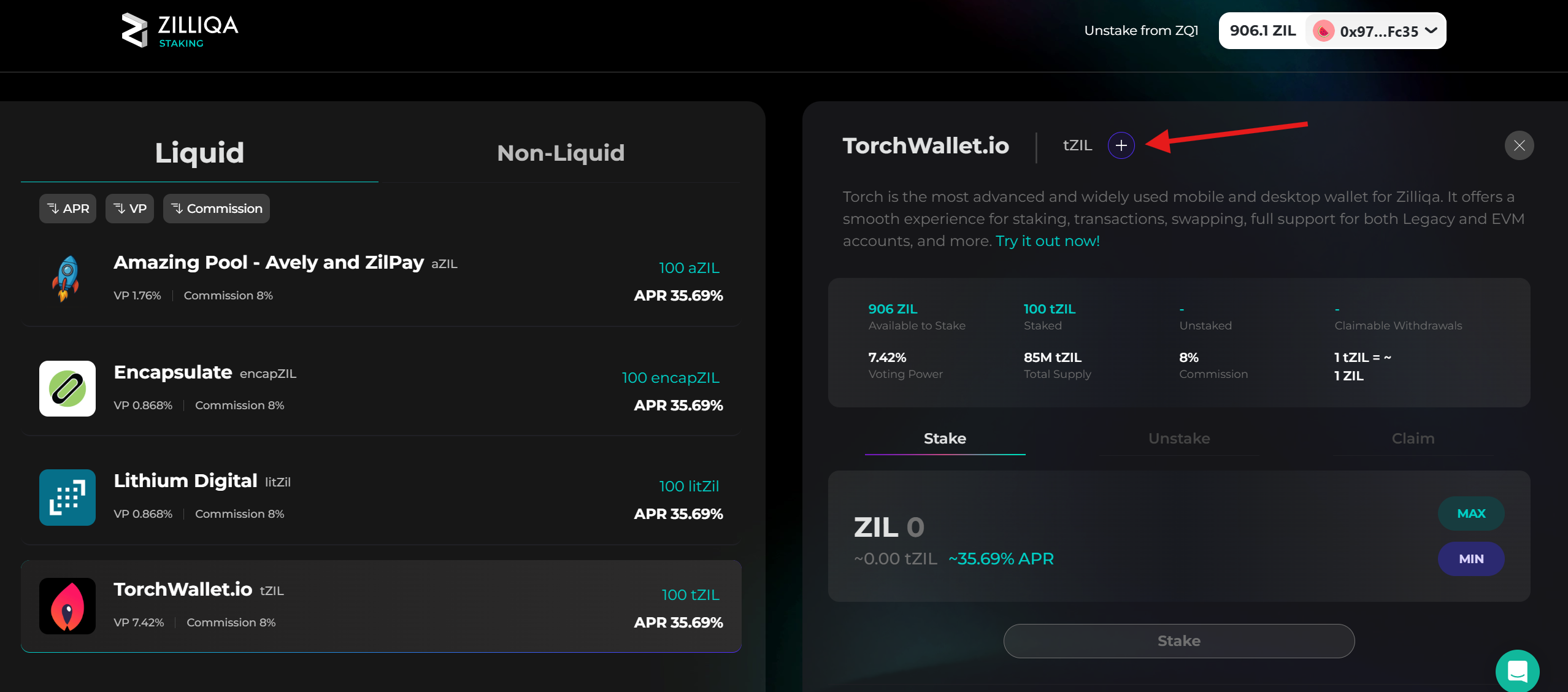 How to stake on Zilliqa EVM
